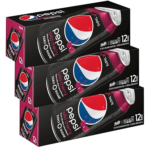 Pepsi Zero Sugar Wild Cherry, 12 oz Cans (36 cans) in Oman | Whizz Soft ...