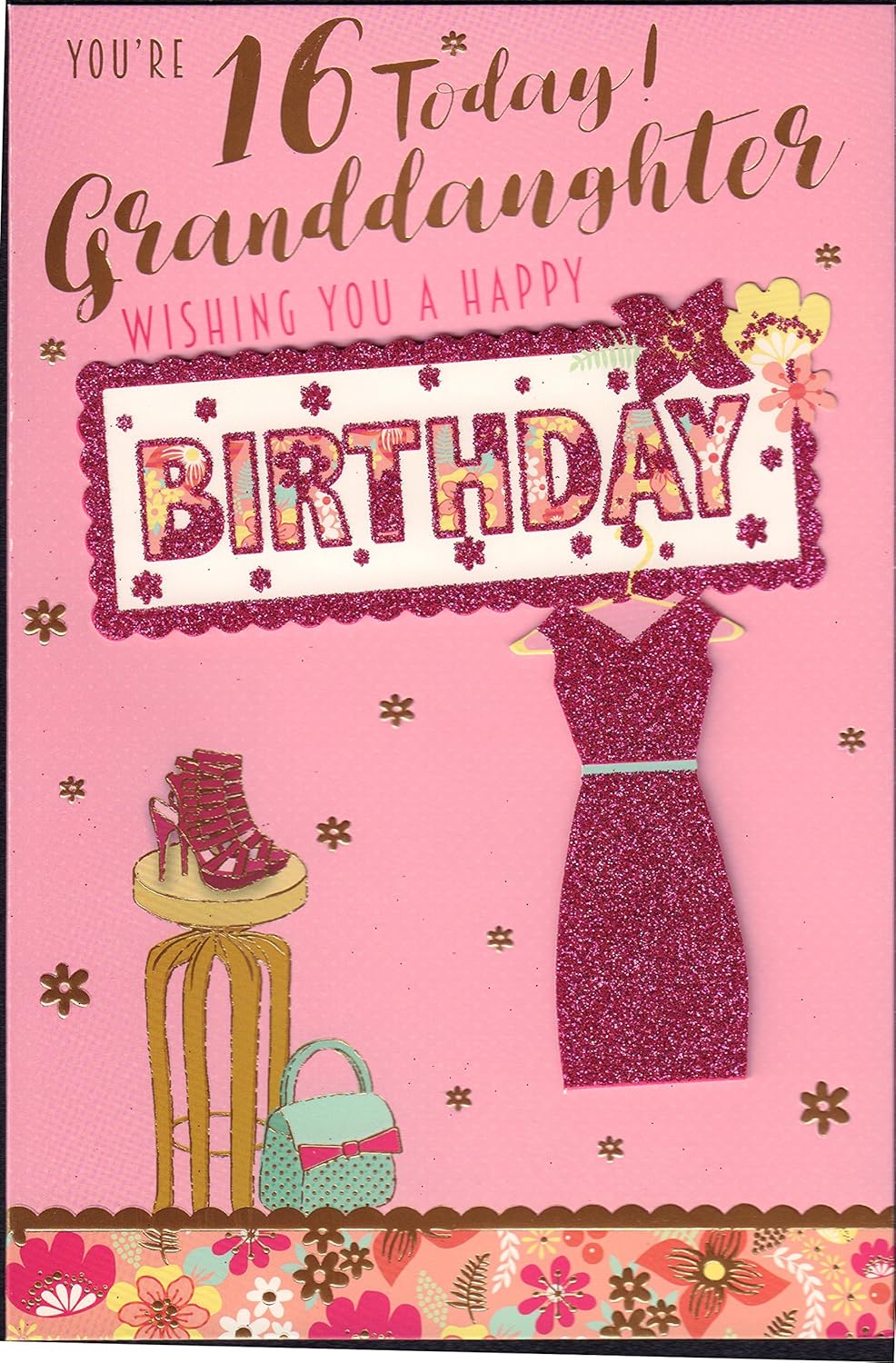 Granddaughter 16th Birthday Card You re 16 Today Granddaughter