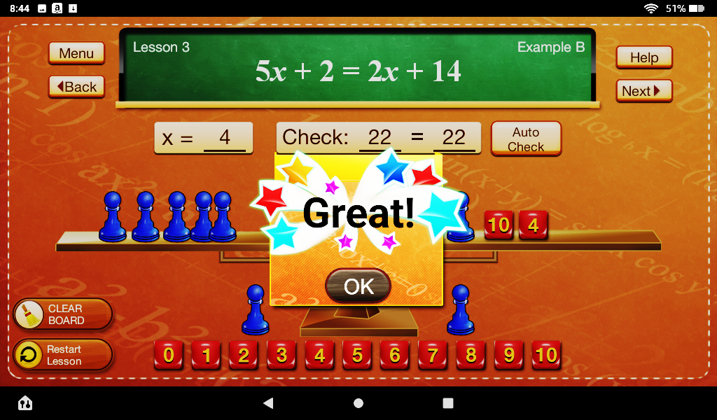 Hands-On Equations 1:The Fun Way to Learn Algebra:Amazon.com:Appstore ...