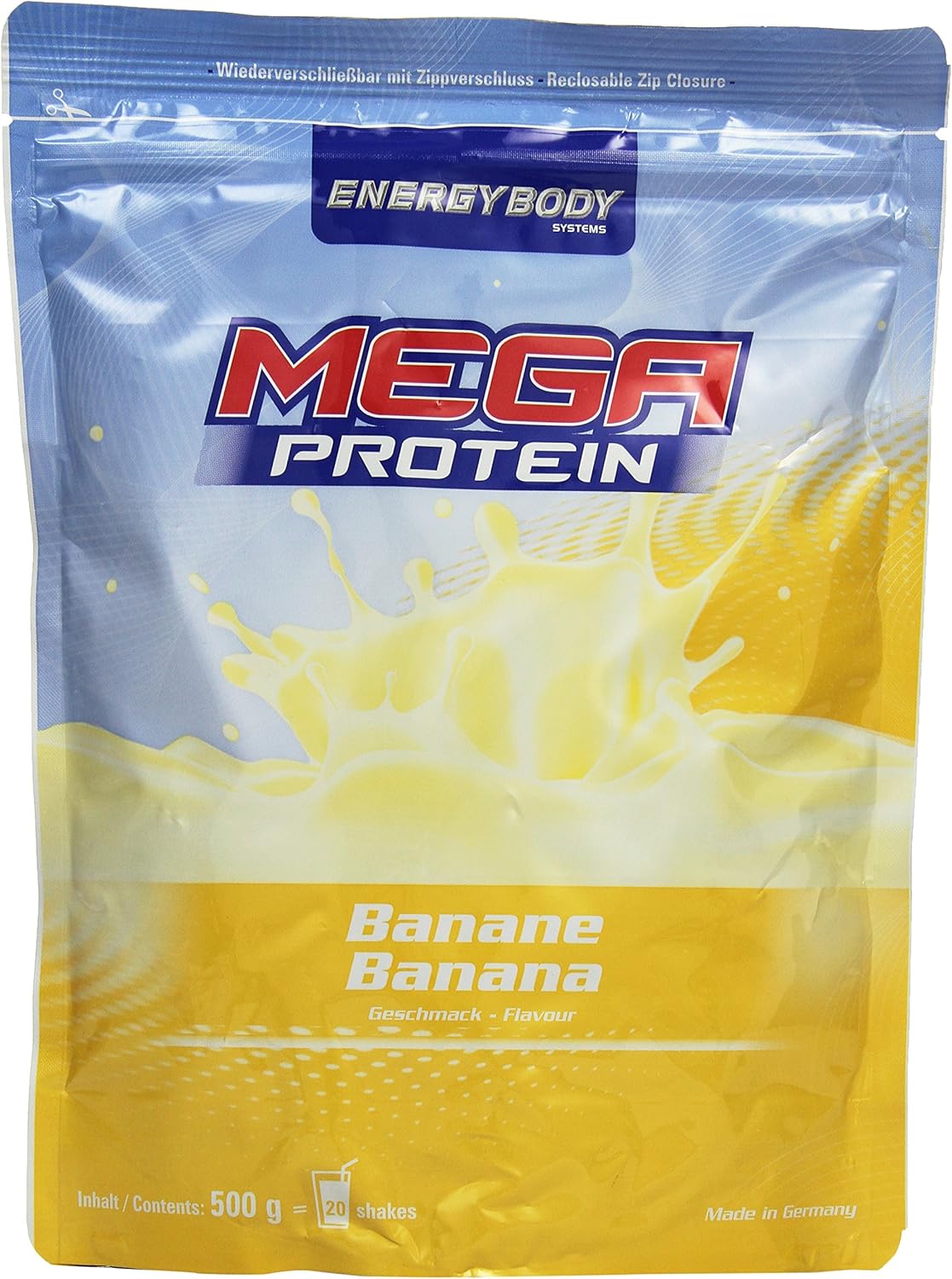 Energybody Mega Protein, Banane, 1er Pack (1 x 500 g Beutel): Amazon.de ...