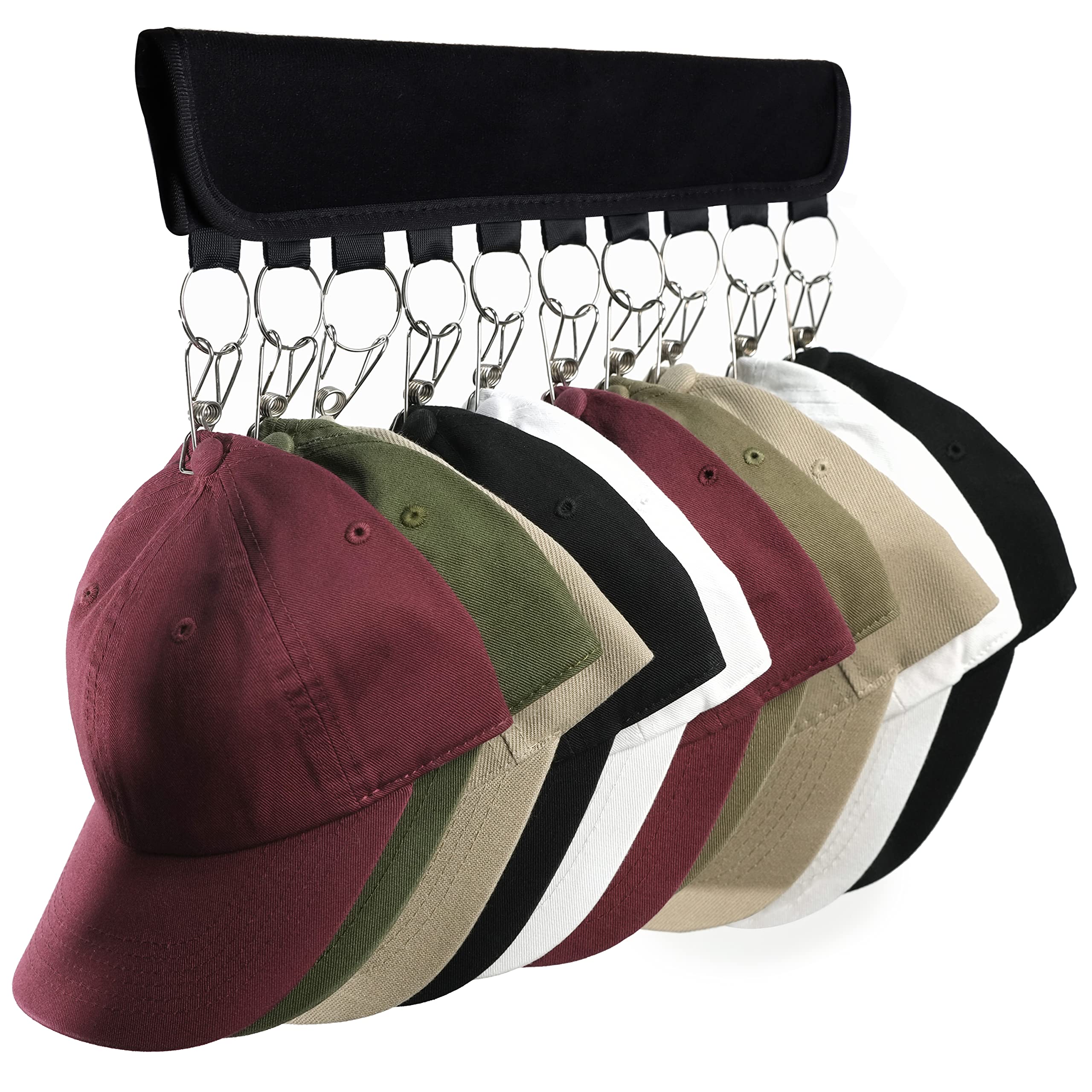 LokiEssentials Hat Rack for Baseball Caps, Hanging Hat Organizer ...