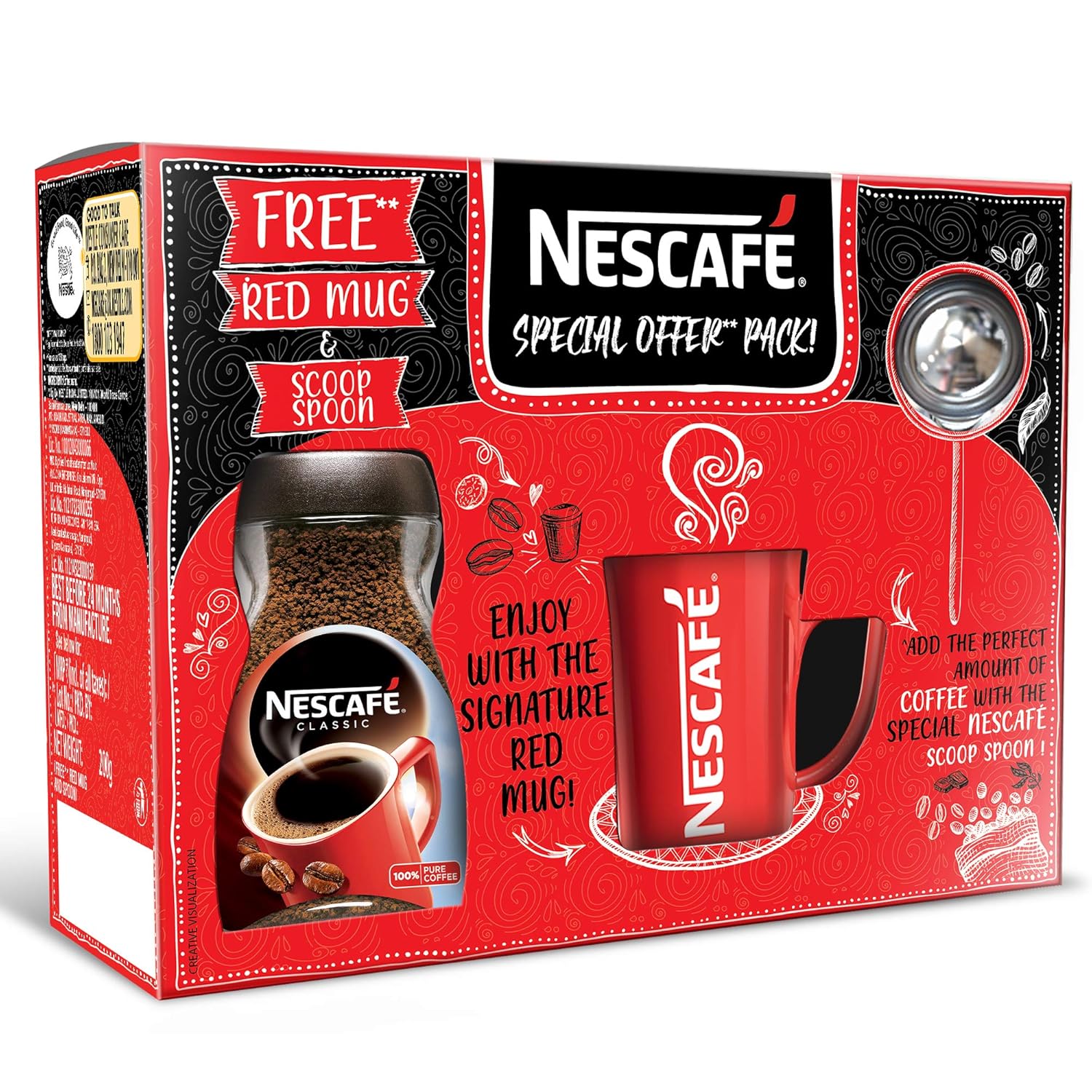 Nescafe Classic Coffee 200g Jar With Free Red Mug And Scoop Spoon 200 nescafe-classic-coffee-200g-jar-with-free-red-mug-and-scoop-spoon-200