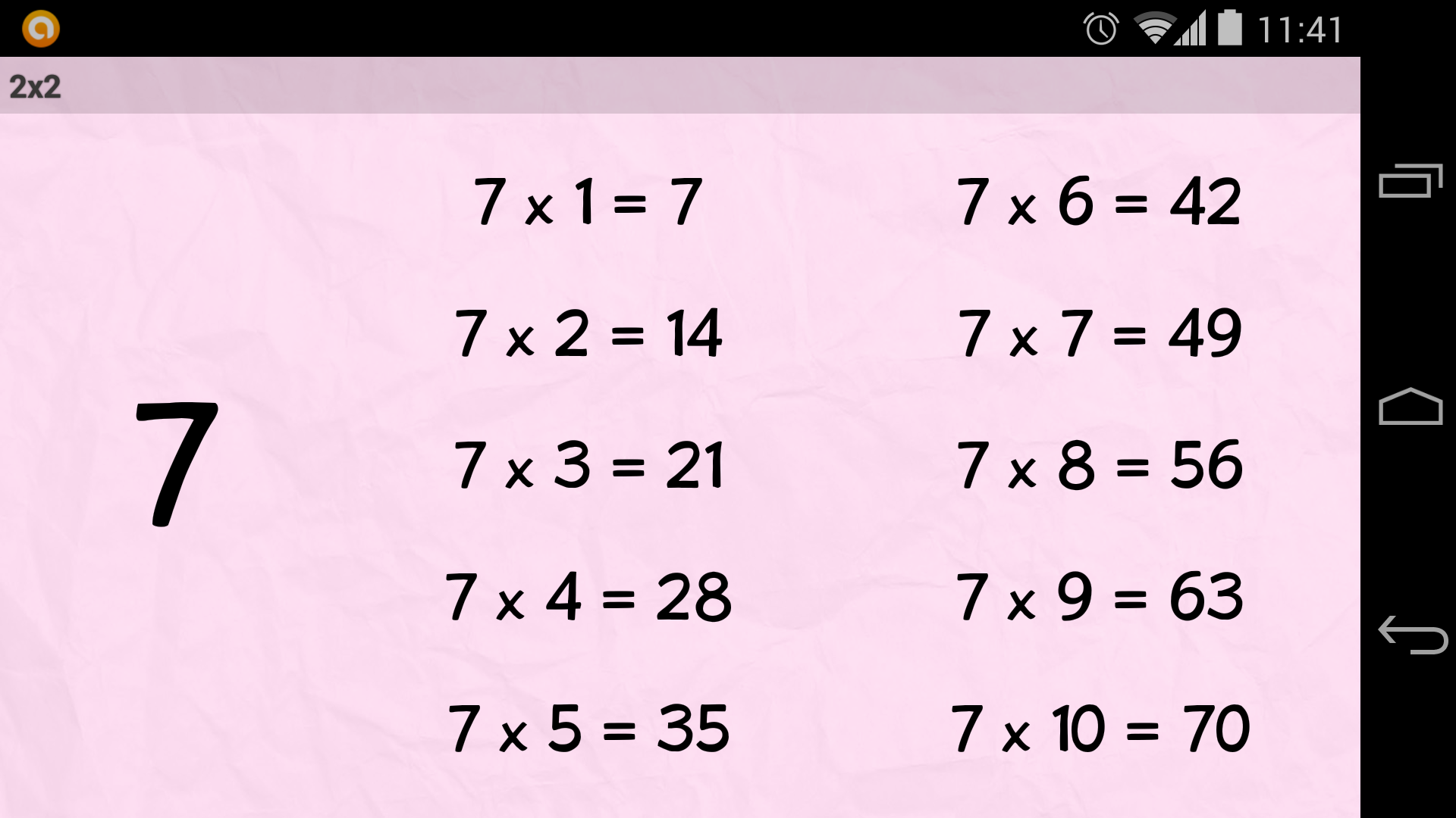 2x2 Easy Multiplication Tables Full Amazon br Apps E Jogos
