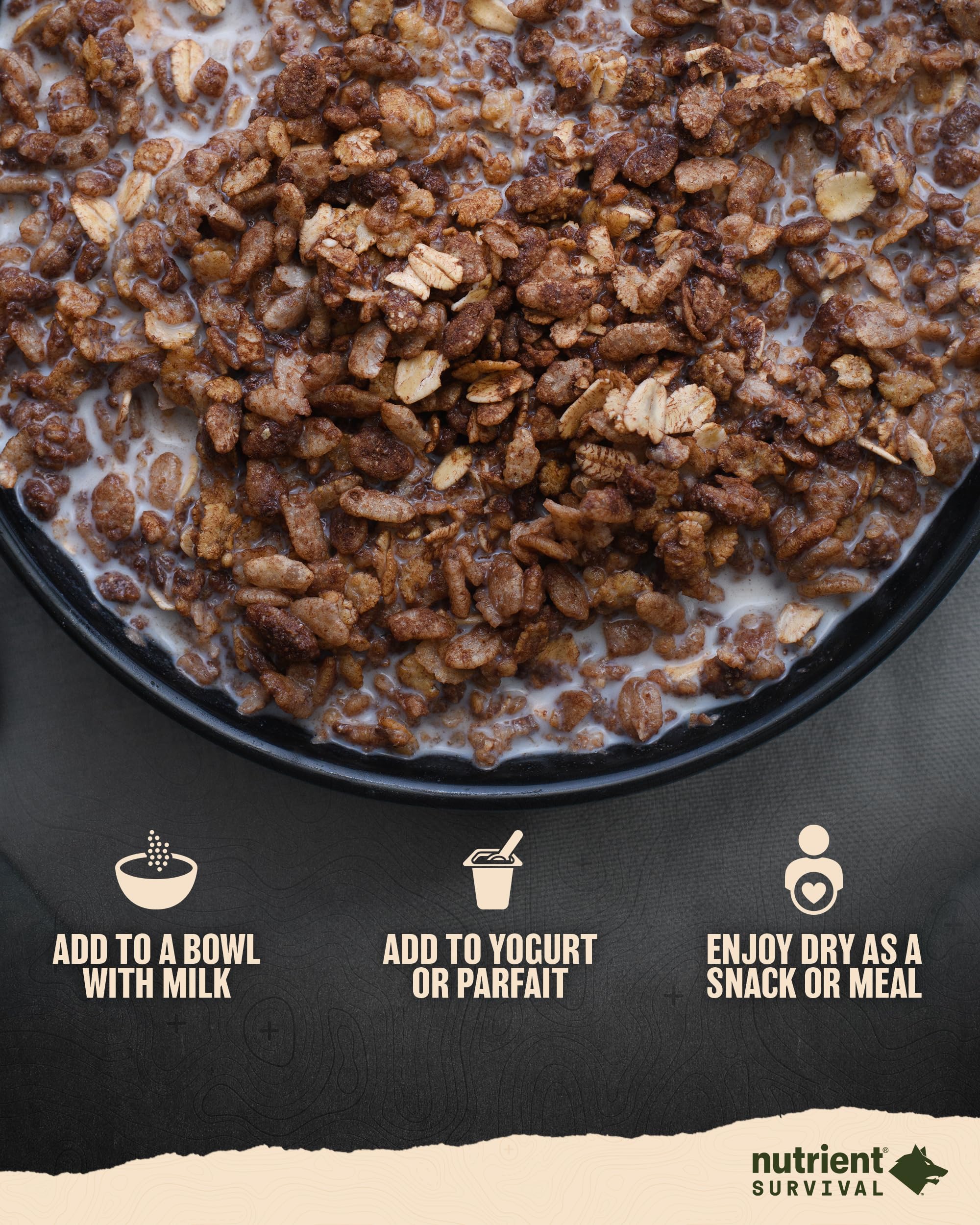 Mua Nutrient Survival MRE Cereal, Chocolate Grain Crunch (12 Servings ...