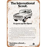 Amazon.com : RetroRust 10 x 14 METAL SIGN - 1977 International Scout II ...