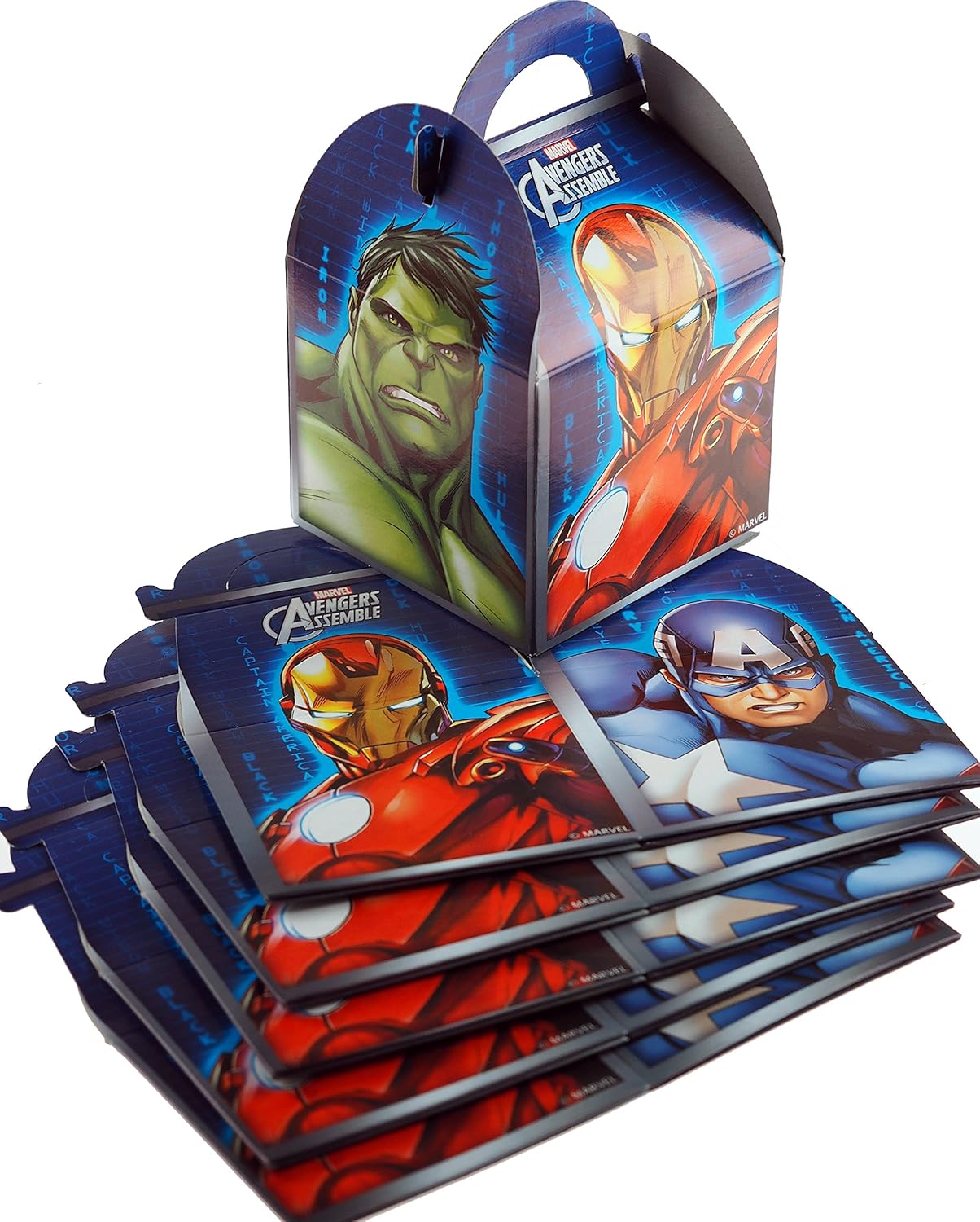 Set Of 6 Marvel Avengers Assemble Boys Party Food Or Loot Boxes: Amazon ...
