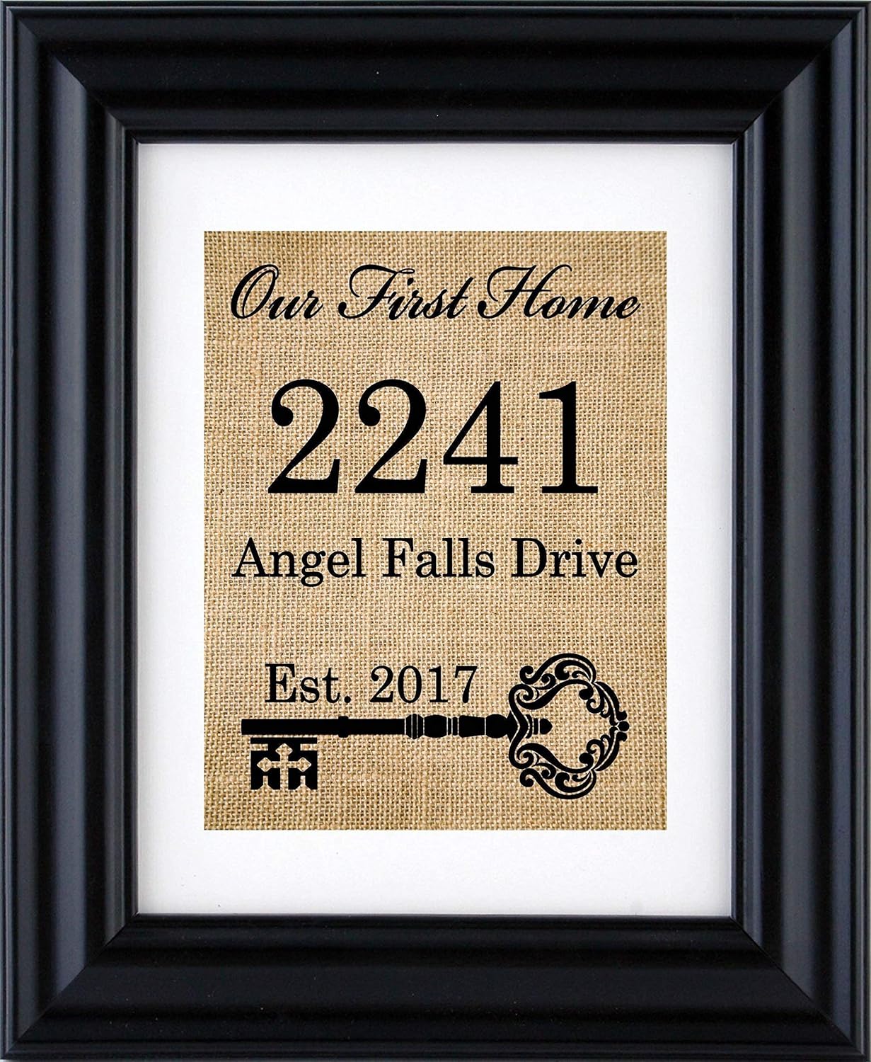 Amazon.com: Our First Home Burlap Print, House Warming Gift, Our first ...