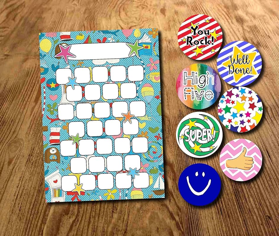 Kids behaviour Chart, kids tick chart, with Stickers, Star Chart ...