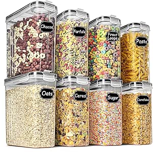 Amazon.com: Cereal & Dry Food Storage Containers, Wildone Airtight ...