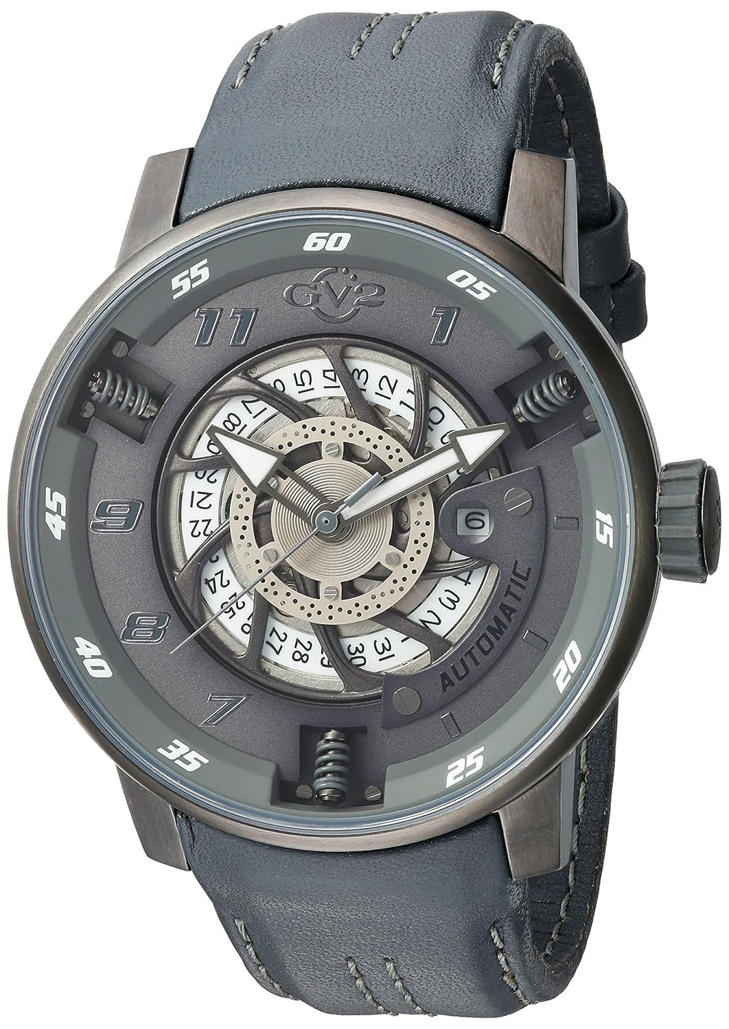 GV2 by Gevril Men's Analog Automatic-self-Wind Watch with Leather ...
