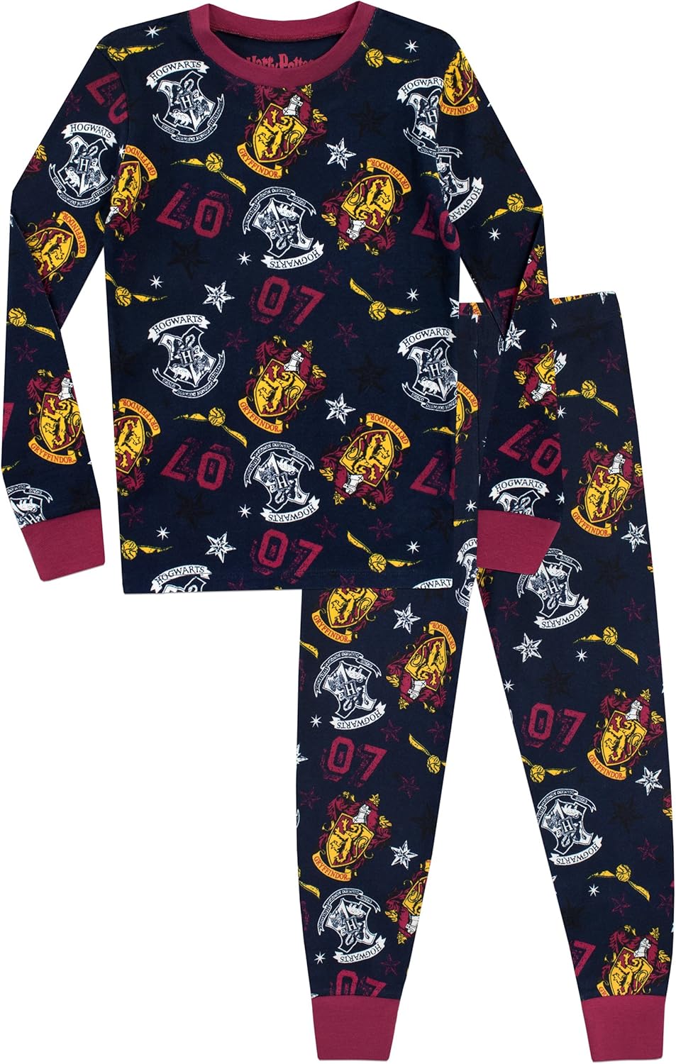 Harry Potter Boys Gryffindor Pyjamas Snuggle Fit Multicoloured Age 5 to ...