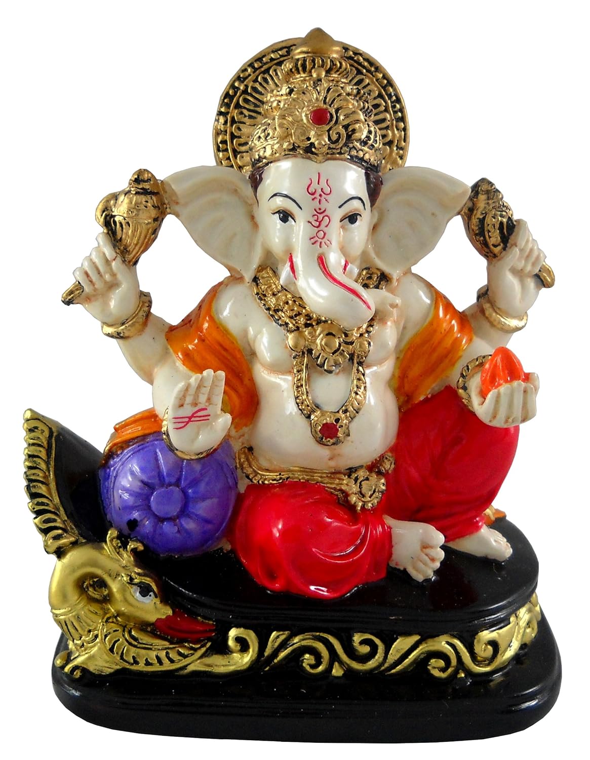 Buy Medium Sitting Ganesha Idol on Peacock Throne (Mayur Sinhasan ...