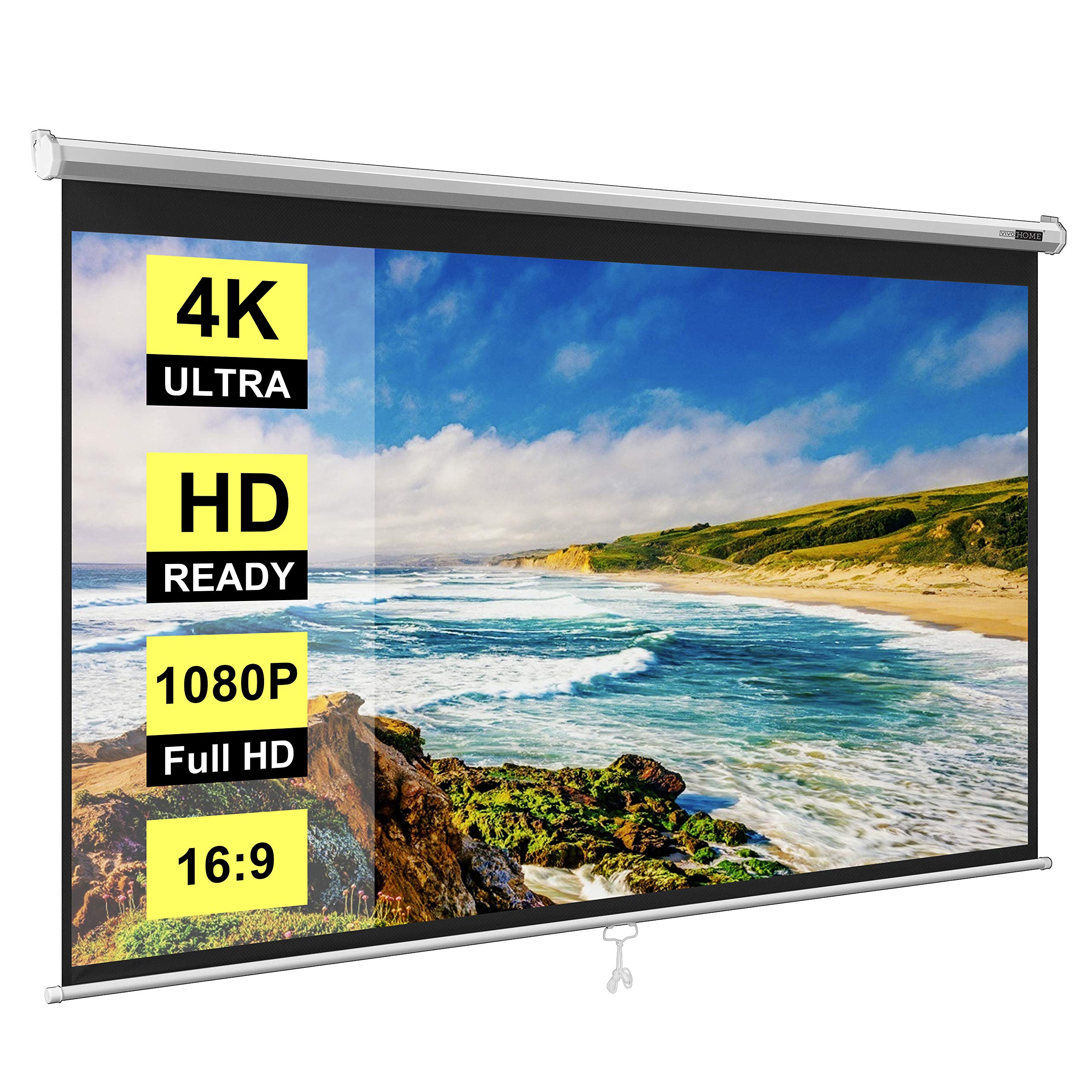 Mua VIVOHOME Projector Screen Pull Down, 16:9 80 Inch Retractable ...