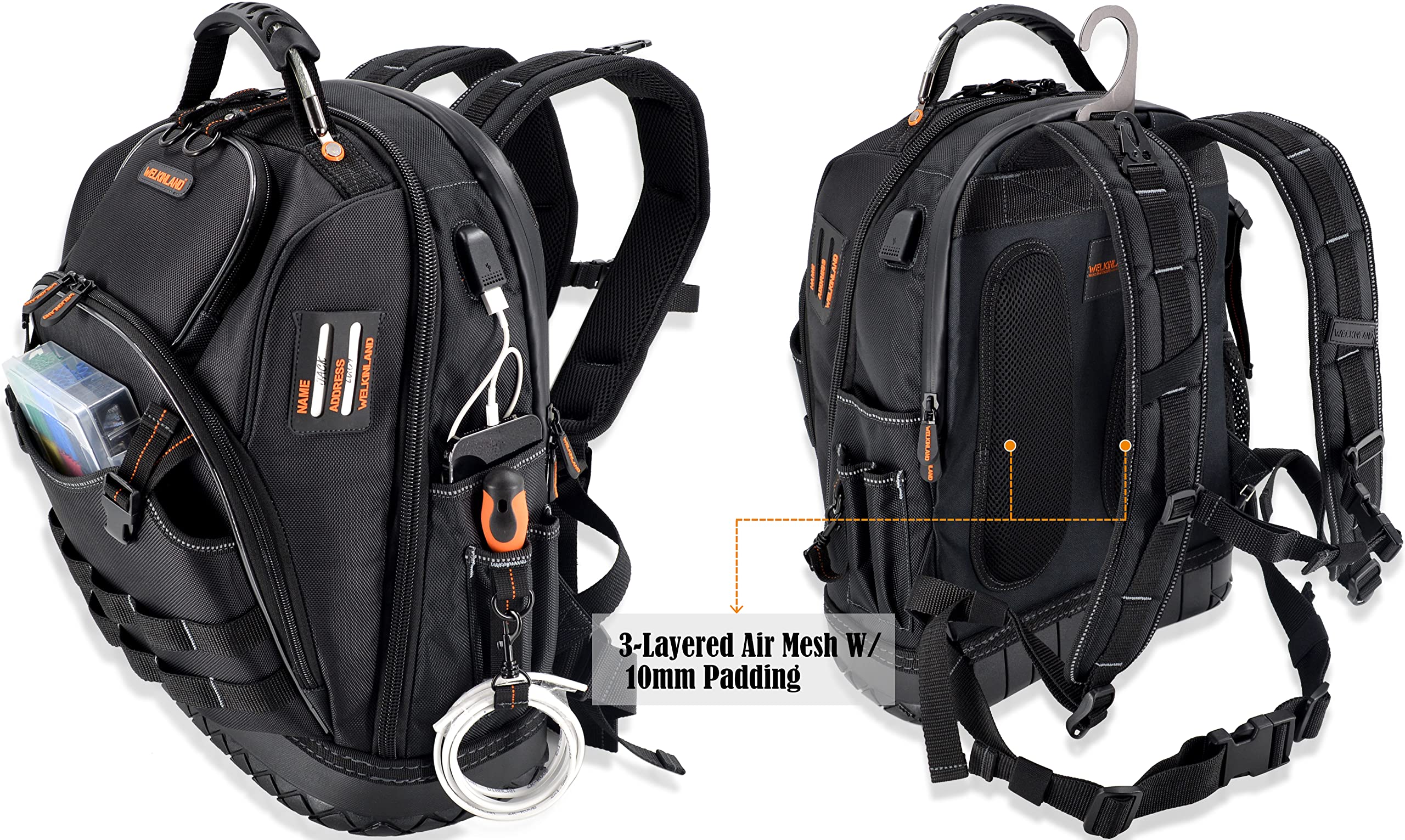 Mua WELKINLAND 77-Pockets Tool backpack, Tool backpack for men, HVAC ...