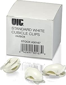 Amazon.com : Officemate Cubicle Clips, White, Box of 24 (30167 ...
