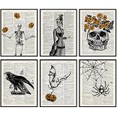 Amazon.com: Whaline 12Pcs Halloween Wall Art Prints 8x10 Inch Boho ...