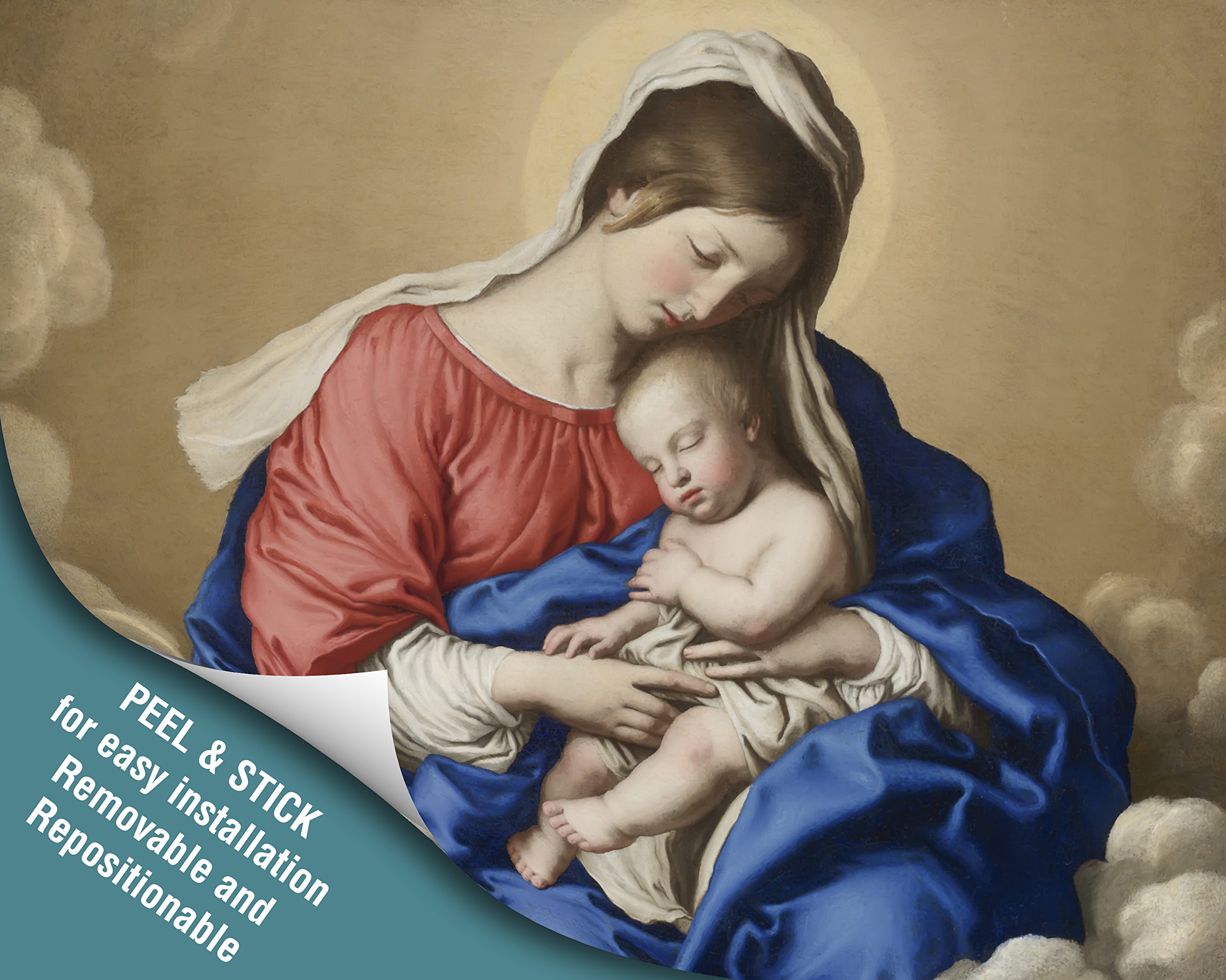 Buy RAMAR STUDIO Virgin Mary and Baby Jesus Wall Decor Sticker Vinyl ...