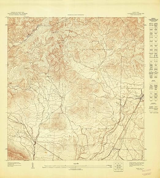 Amazon.com: 1947 Coamo, PR - Puerto Rico - USGS Historical Topographic ...