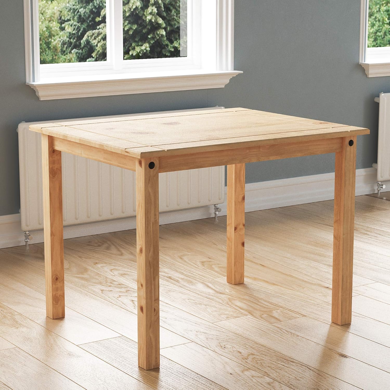 Vida Designs Corona Dining Set 2 Seater, Solid Pine Wood, Dining Table ...