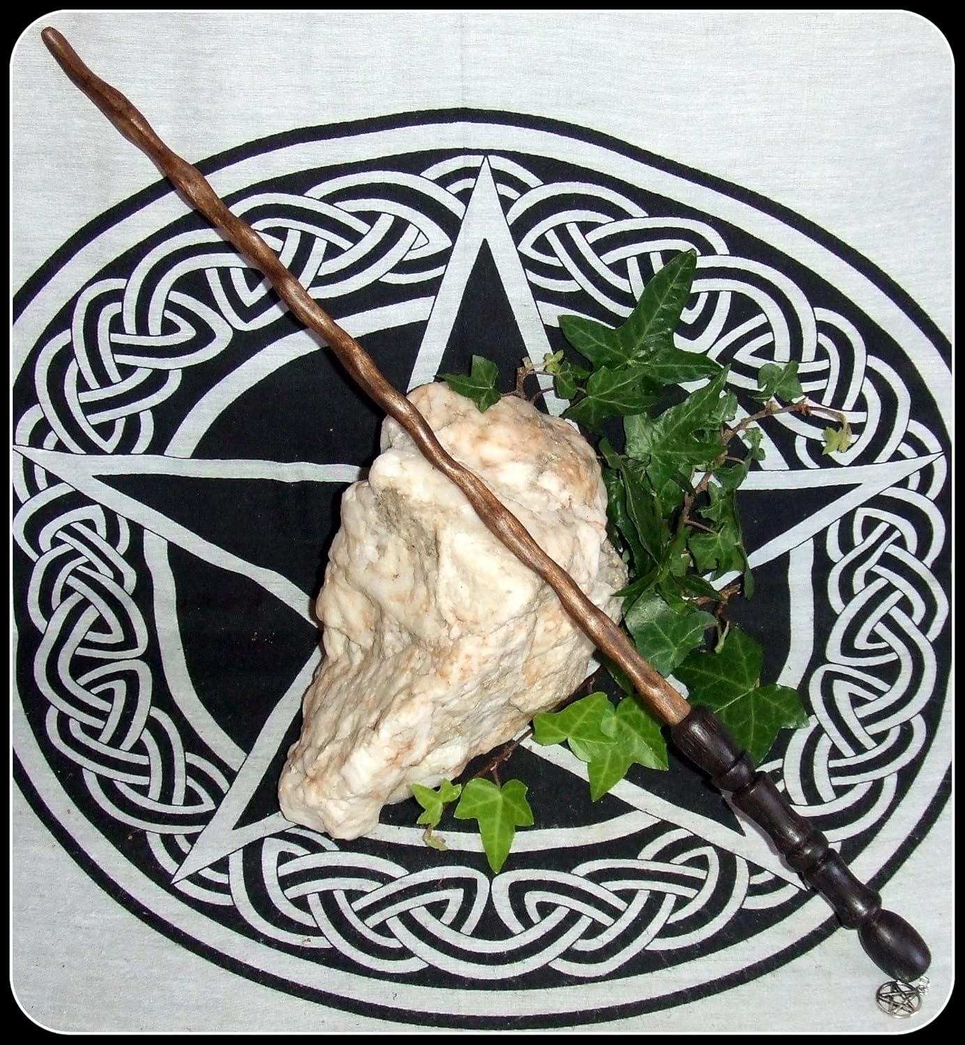 Amazon.com: 18" Laburnum wooden Wand with 5000 yr old Irish Bog Oak ...