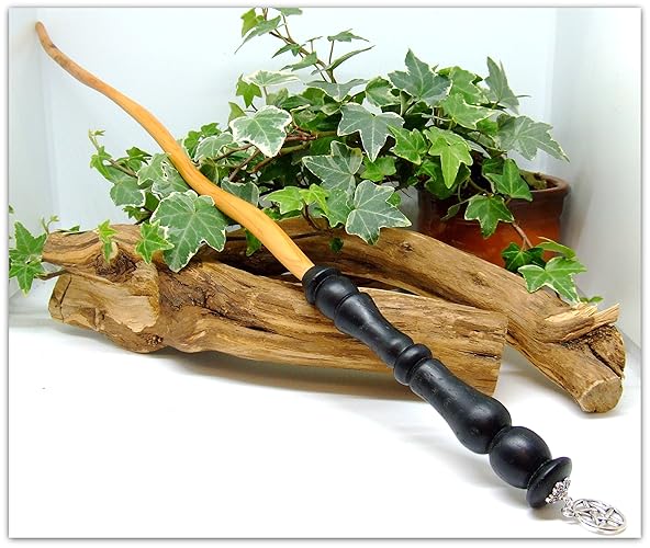 Amazon.com: Wooden Curved Ritual Wand 15" handcrafted in 5000 year old ...