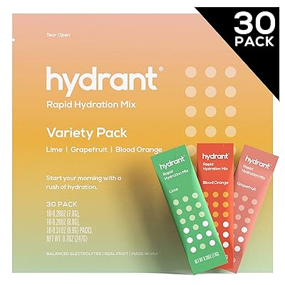 Buy Hydrant Rapid Hydration Drink Mix, Electrolyte Powder, Dehydration ...
