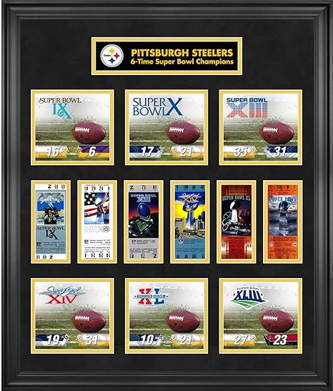 Pittsburgh Steelers Framed Super Bowl Replica Ticket & Score Collage ...