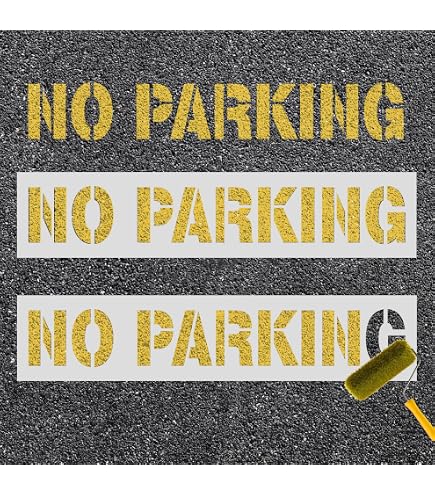 Reusable Spray Stencil HY-KO Fire Lane Parking Lot Stencil - 3 Inch ...