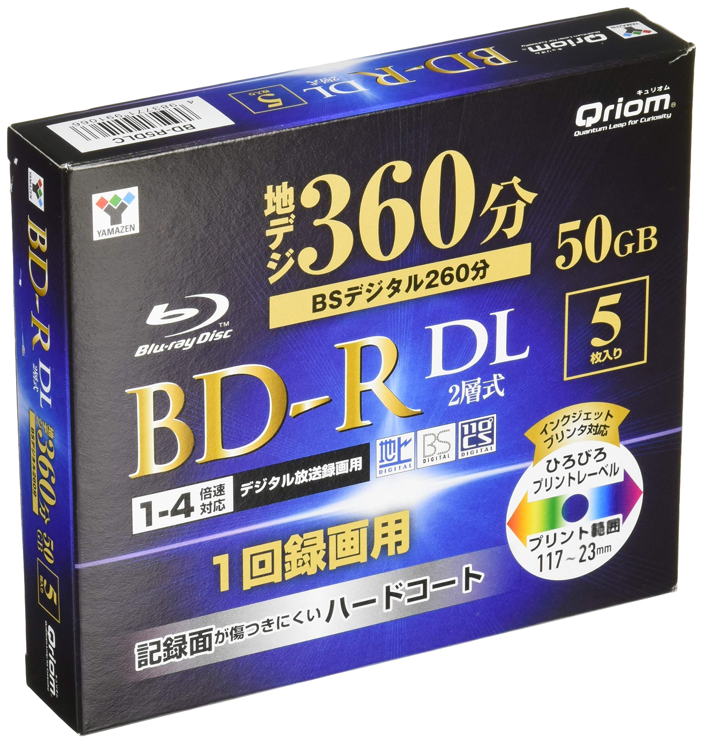 【価格推移】 山善 BD-R ブルーレイディスク 1回録画用 50GBの最安値 | プライシー