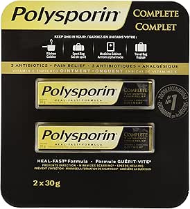 Polysporin Complete first aid antibiotic Ointment (pack of 2) : Amazon ...