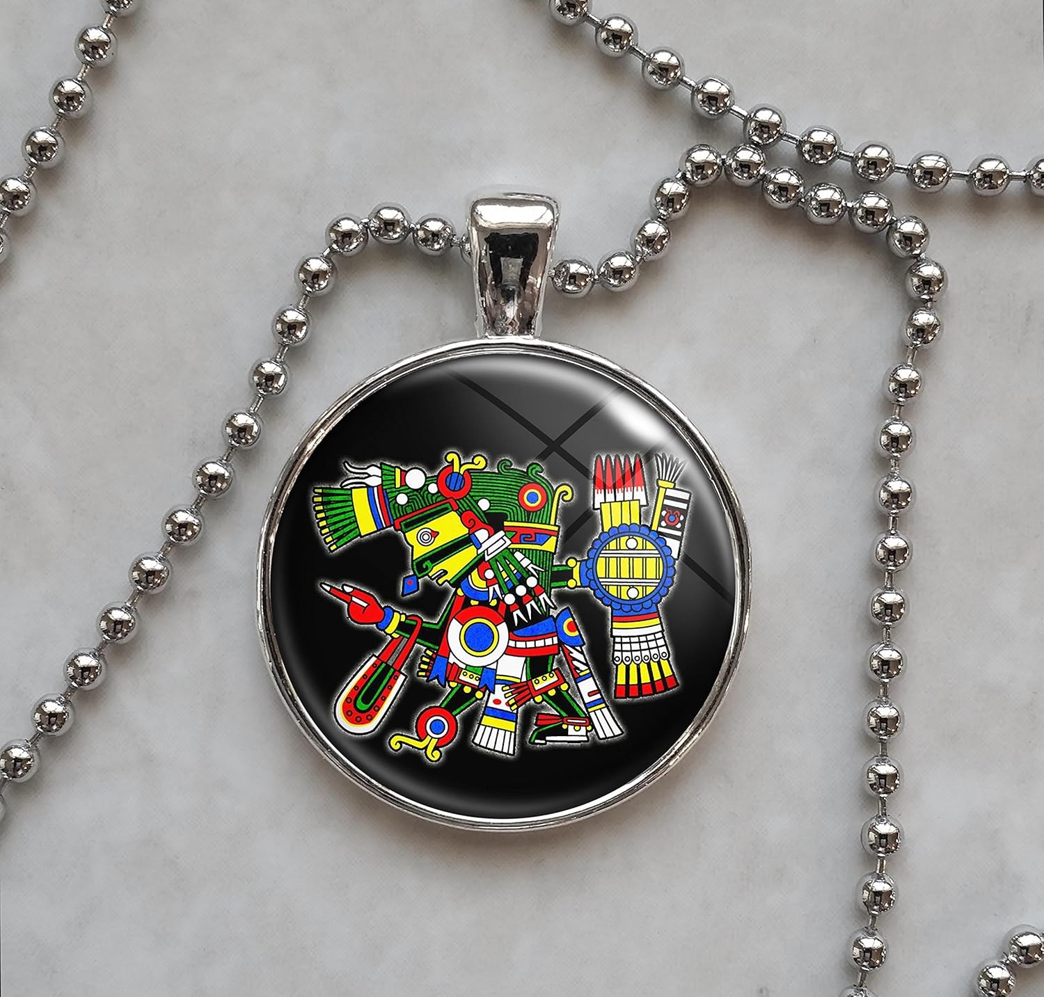 Amazon.com: Aztec God Tezcatlipoca Pendant Necklace: Handmade