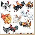 Amazon.com: Chicken Napkins for Crafting CHICKEN COLLECTION 40pcs Lunch ...