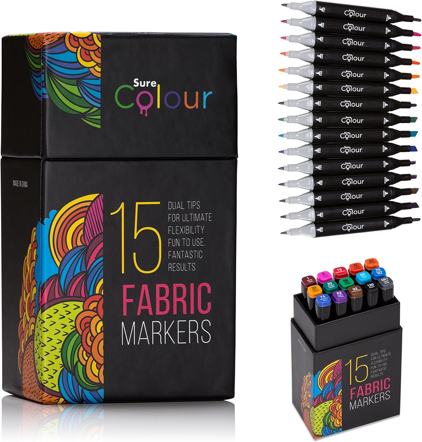 Fabric Pens Set of 15, BRAND NEW HIGHEST QUALITY GERMAN INK WITH ...