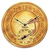Springfield 12" Terra Cotta Palm Tree Poly Resin Clock with Thermometer ...