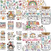 Amazon.com: Rngmsi UV DTF Cup Wraps for 16 oz - 8 Sheets Teacher UV DTF ...