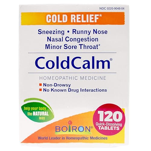 Boiron ColdCalm Tablets for Relief of Common Cold Symptoms Such as ...