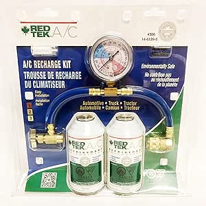 RED TEK R12a Refrigerant Recharge Kit with Gauge, Gauge Sets - Amazon Canada