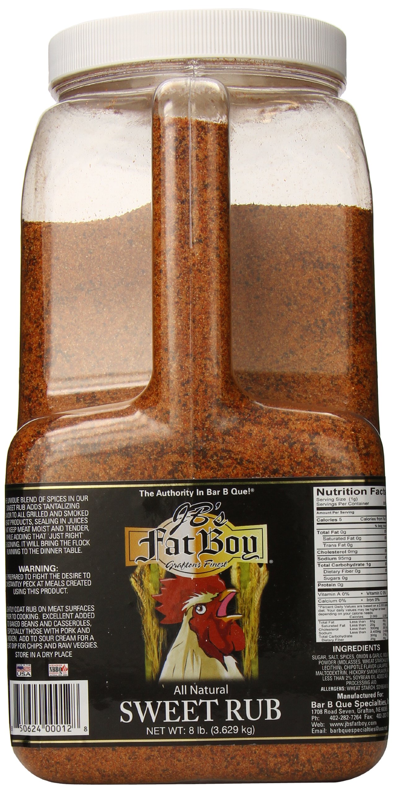 Amazon.com : JB's Fat Boy Premium All Purpose Rub, 8 Pound : Gourmet ...