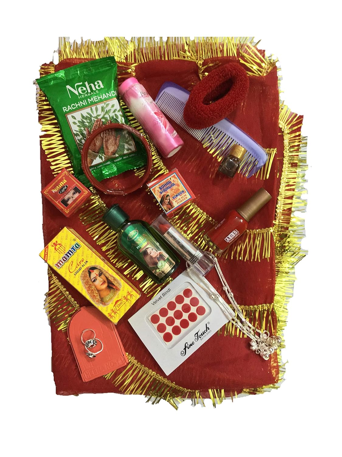 Buy Bandhan Cloth Navratri MATA ka shringar kit with 16 Shringar (Items ...