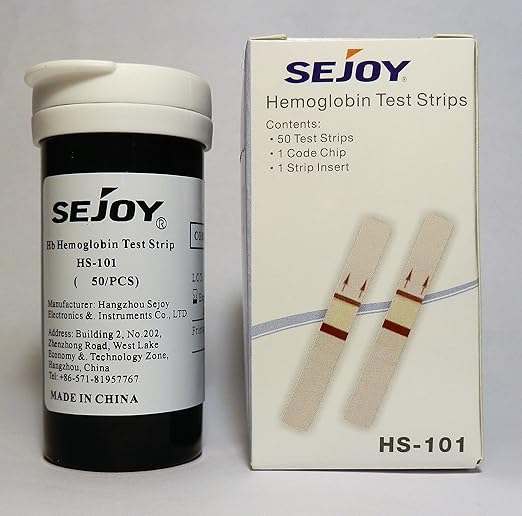 Strips for HemoGet Hemoglobin meter. 50 strips. (2x25 vial) HS 101 ...