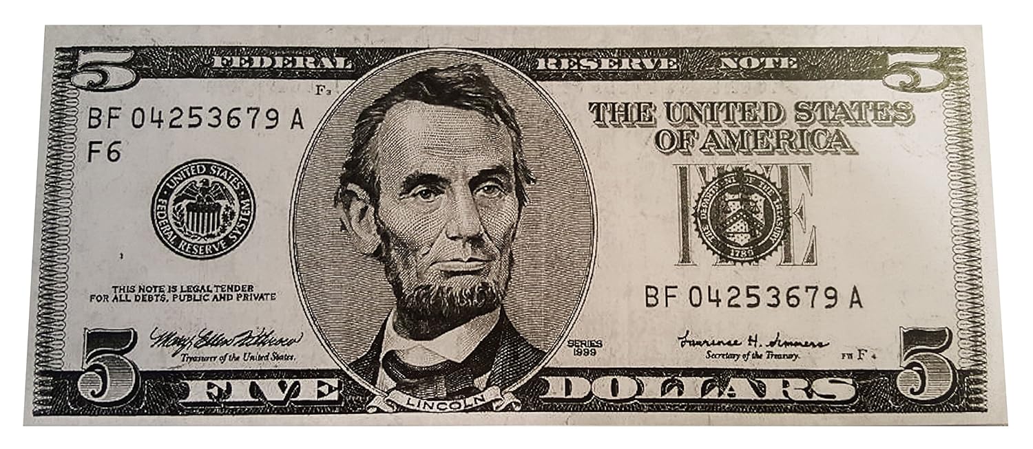 The Gag Set of 25-Jumbo Enlarged Oversized Replica Fake Play Money ...