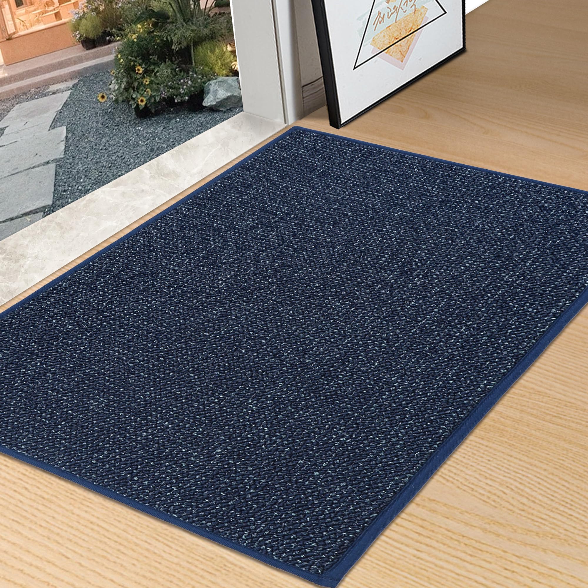 BEQHAUSE Dirt Trapper Door Mat 32" x 48", Non-Slip Washable Doormats ...