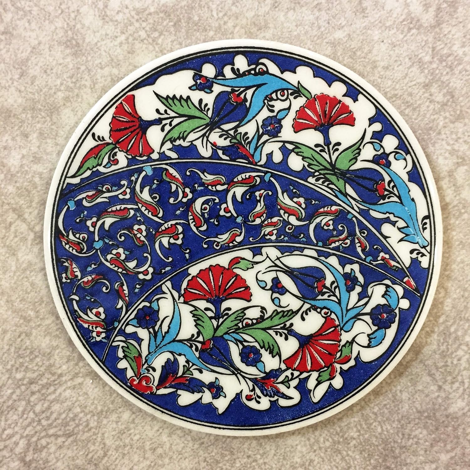 Amazon.com: IstanbulArtWorkshop 7'' Decorative Tile Kitchen Trivet 7 ...