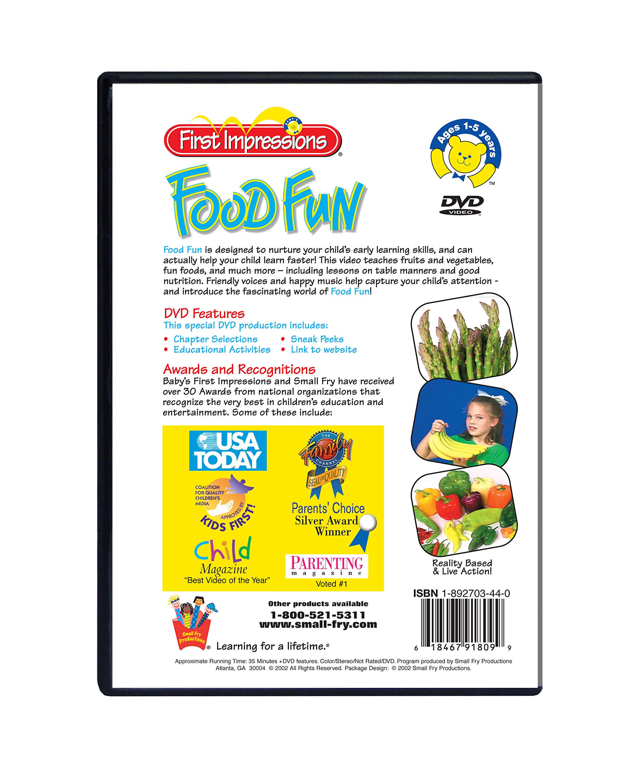 MANNERS & NUTRITION DVD For Preschool Children - FOOD FUN By Baby's ...