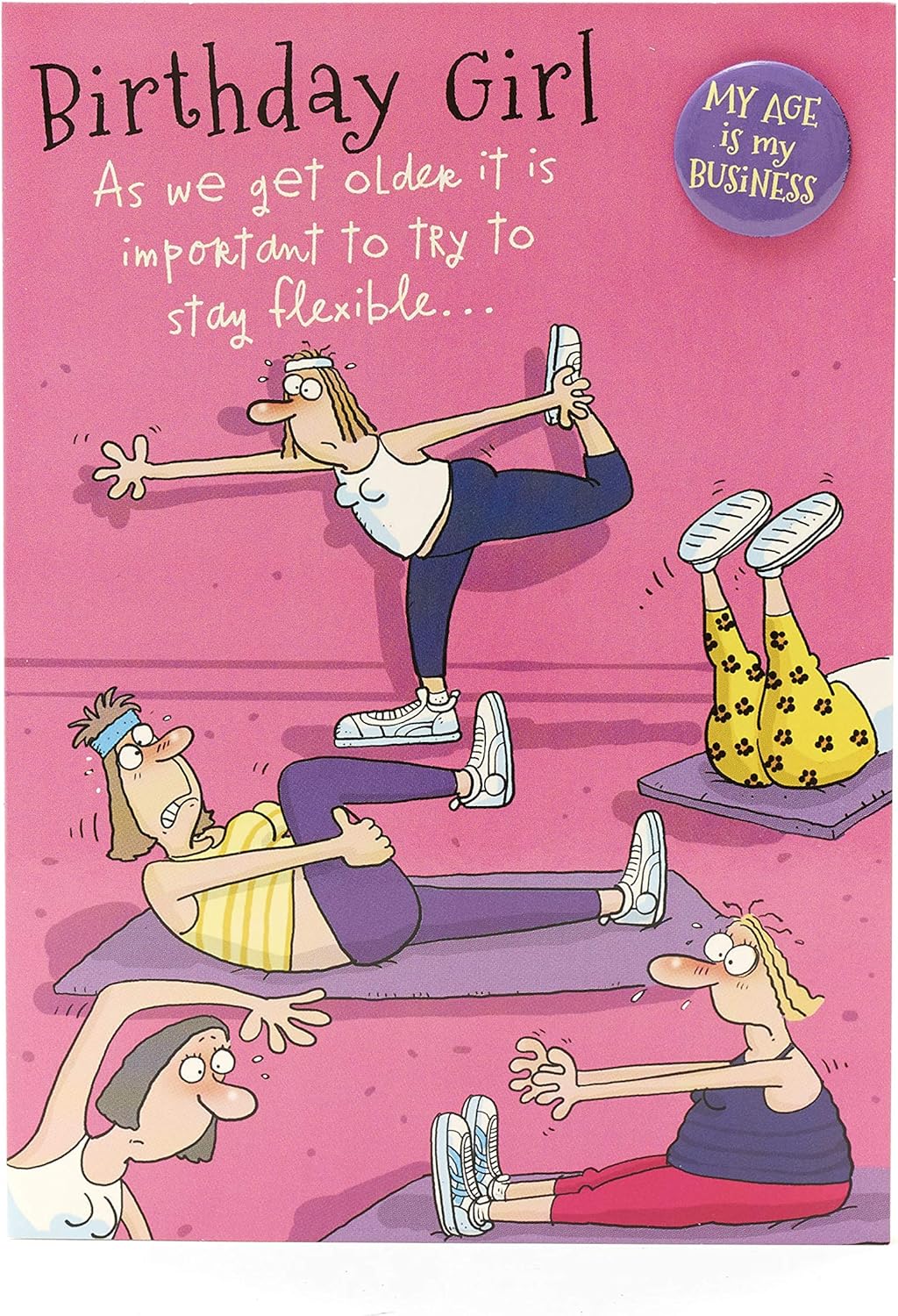 Birthday Card For Her Funny Birthday Card Yoga Birthday Card 