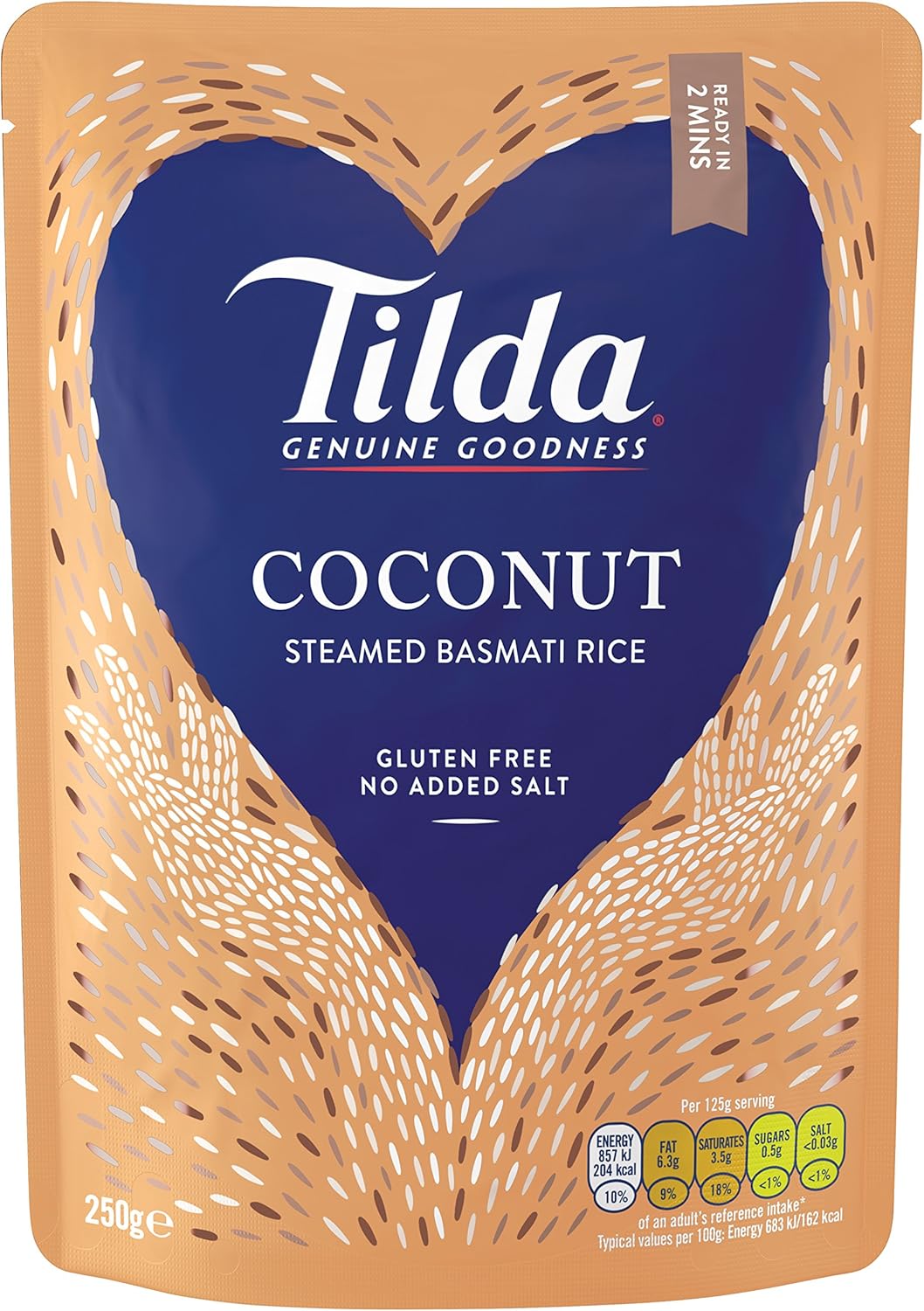 Tilda Steamed Coconut Basmati Rice, 250g: Amazon.co.uk: Grocery