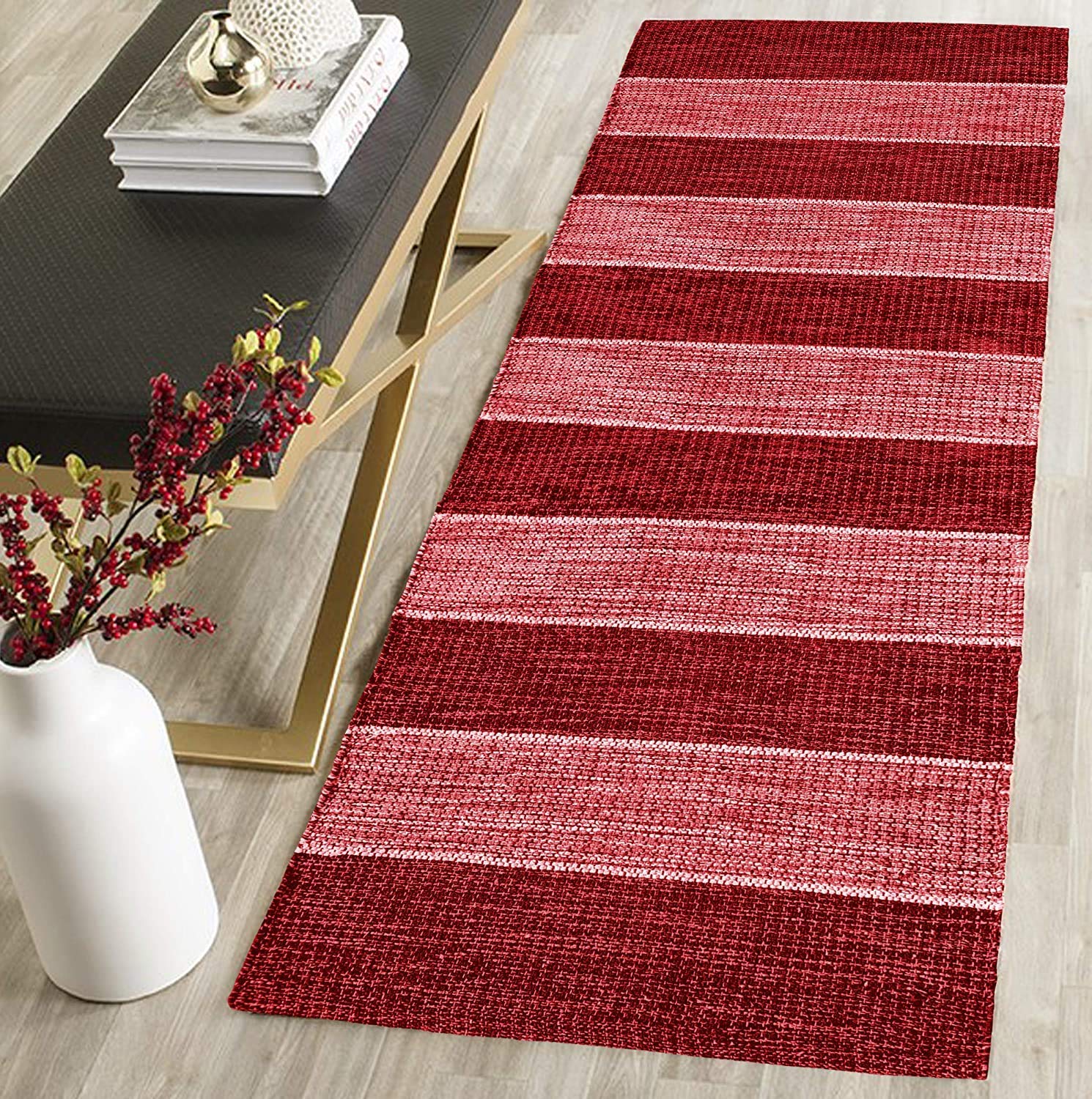 Buy Ratan 100% Cotton Rug, Reversible Soft Multi-Purpose Rug, for ...