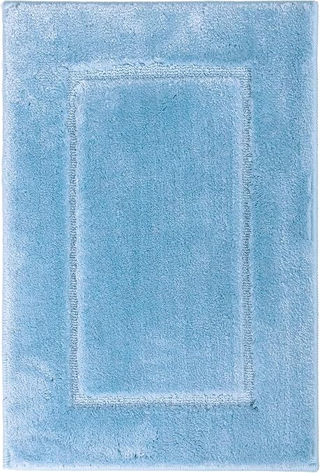 RIDDER Bath Rug, Bathroom Carpet, Polyester, Light Blue, Approximately ...
