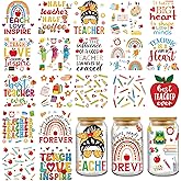 Amazon.com: Rngmsi UV DTF Cup Wraps for 16 oz - 8 Sheets Teacher UV DTF ...