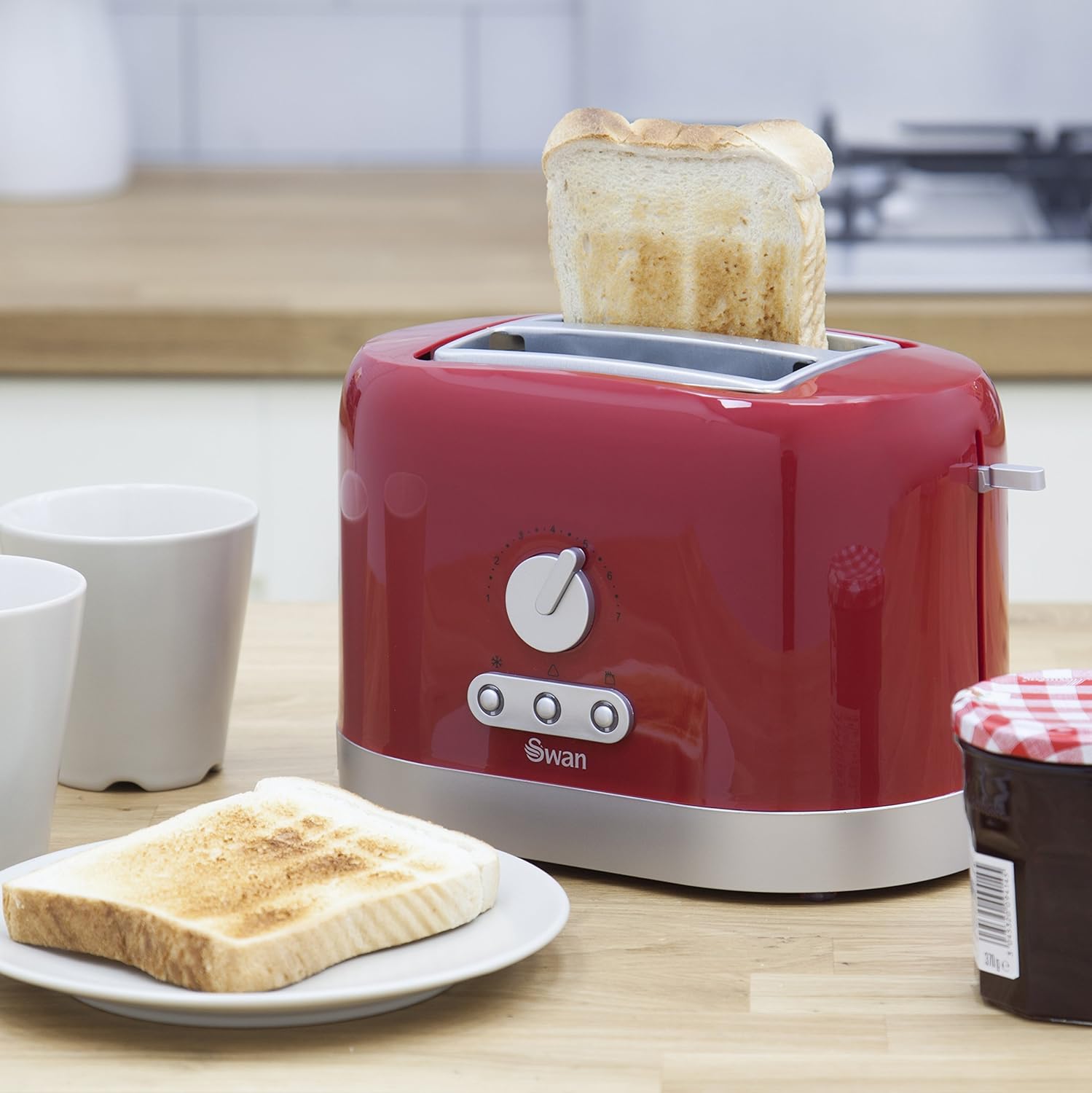 Swan Compact 2-Slice Toaster - Red - My Kitchen Accessories